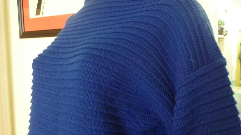1970s Mary Quant Cobalt Blue Sweater (s) at 1stDibs