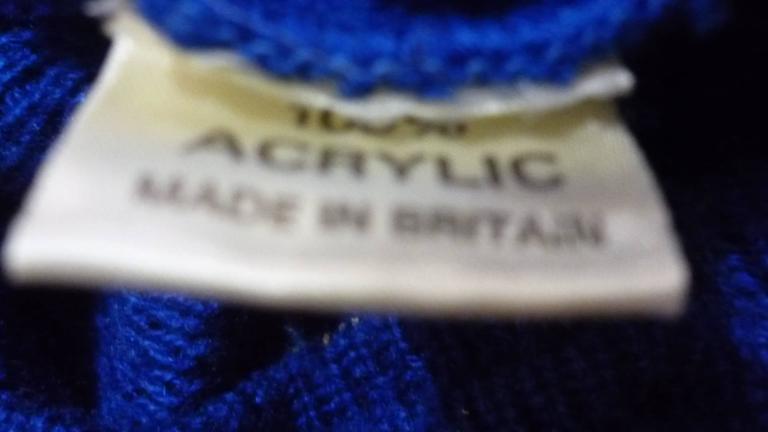 1970s Mary Quant Cobalt Blue Sweater (s) at 1stDibs