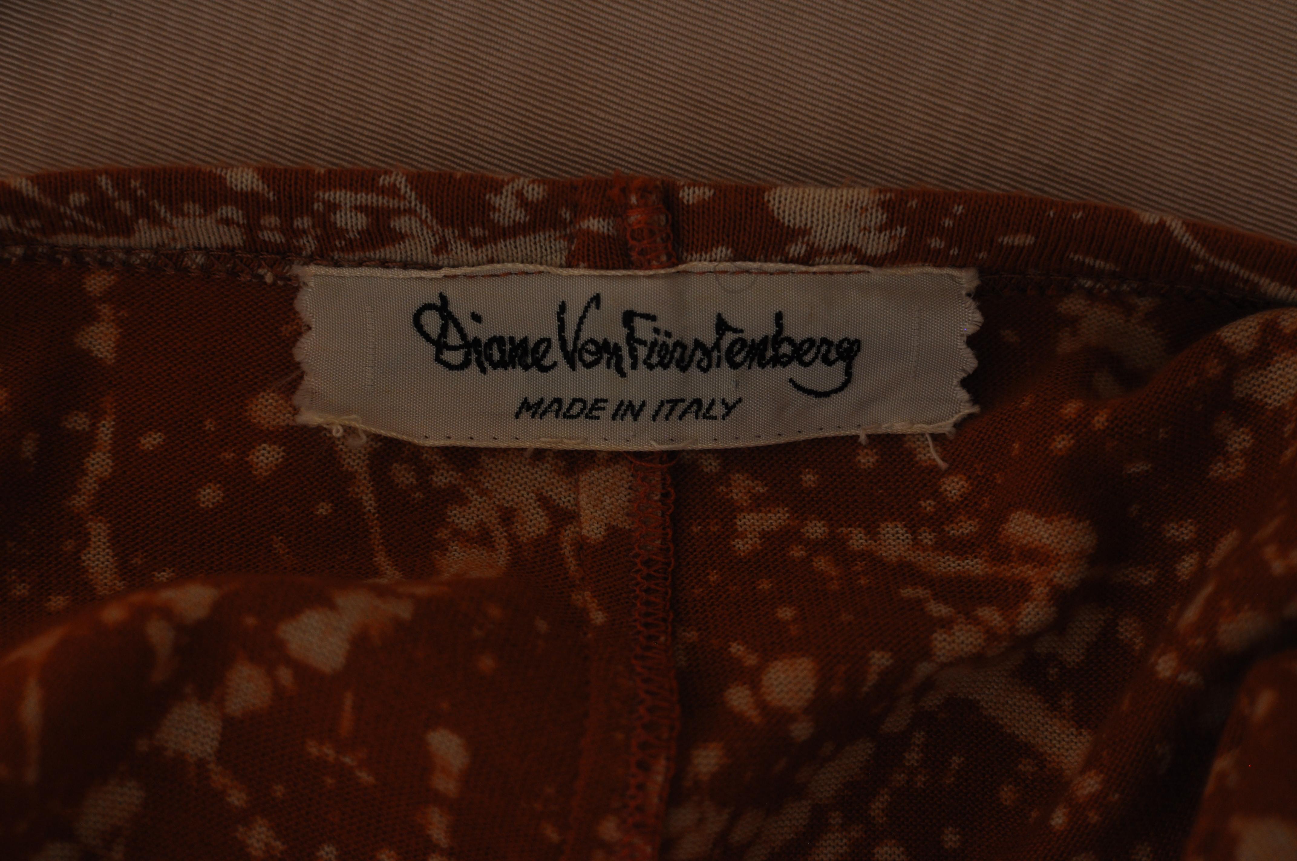 1970s Diane Von Furstenberg "Jackson Pollack" Paint Splatter Dress w ...