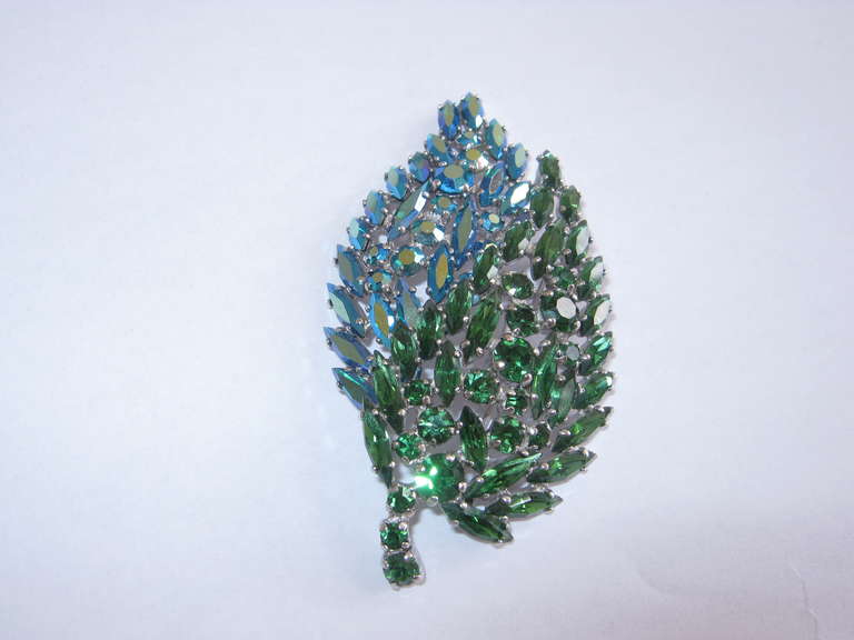 Sherman two-tone brooch at 1stDibs