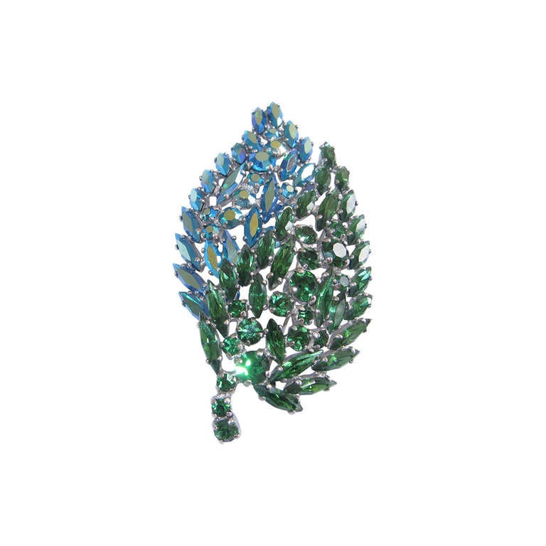 Sherman two-tone brooch at 1stDibs