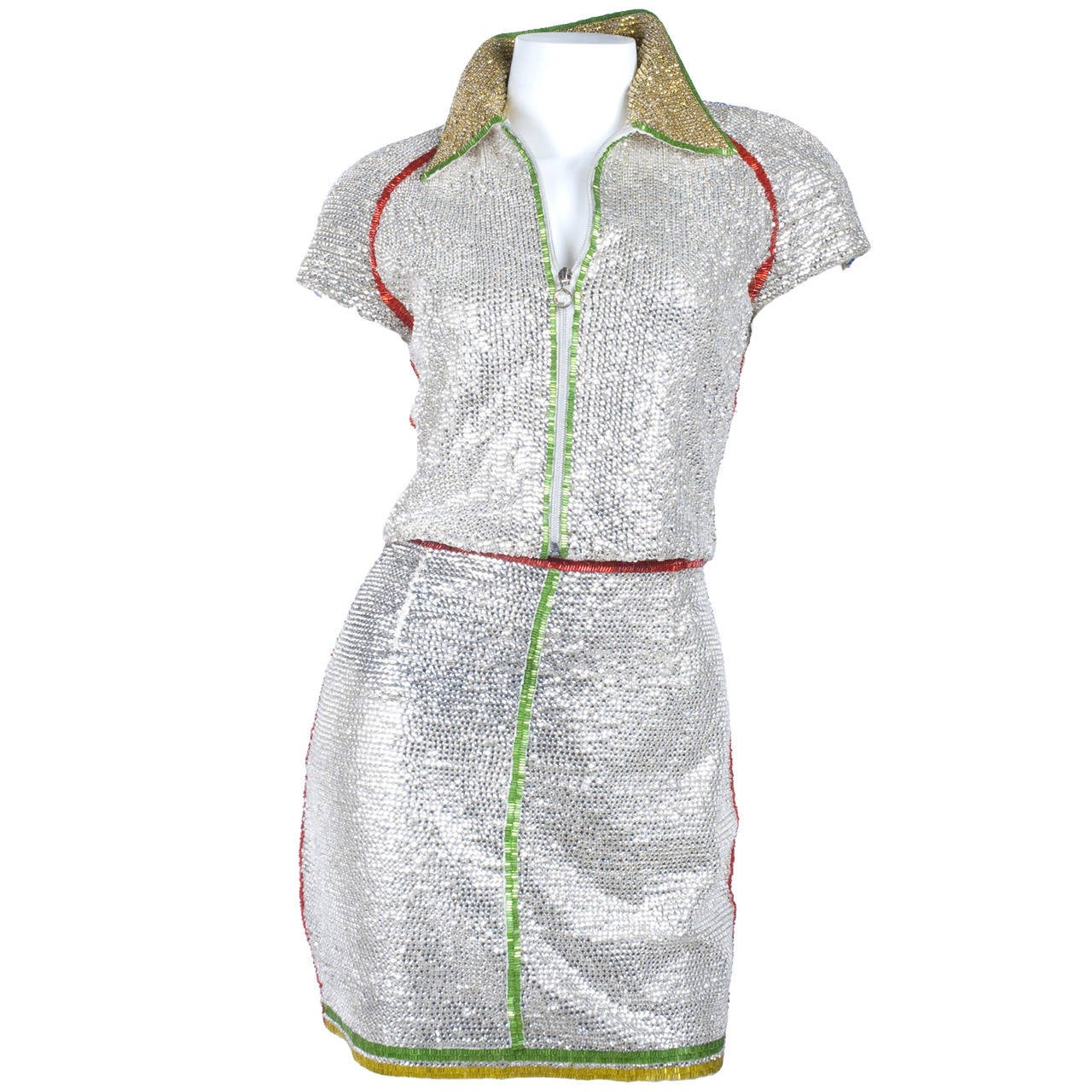 80's Atelier Versace Rhinestone Skirt and Top at 1stDibs | atelier ...