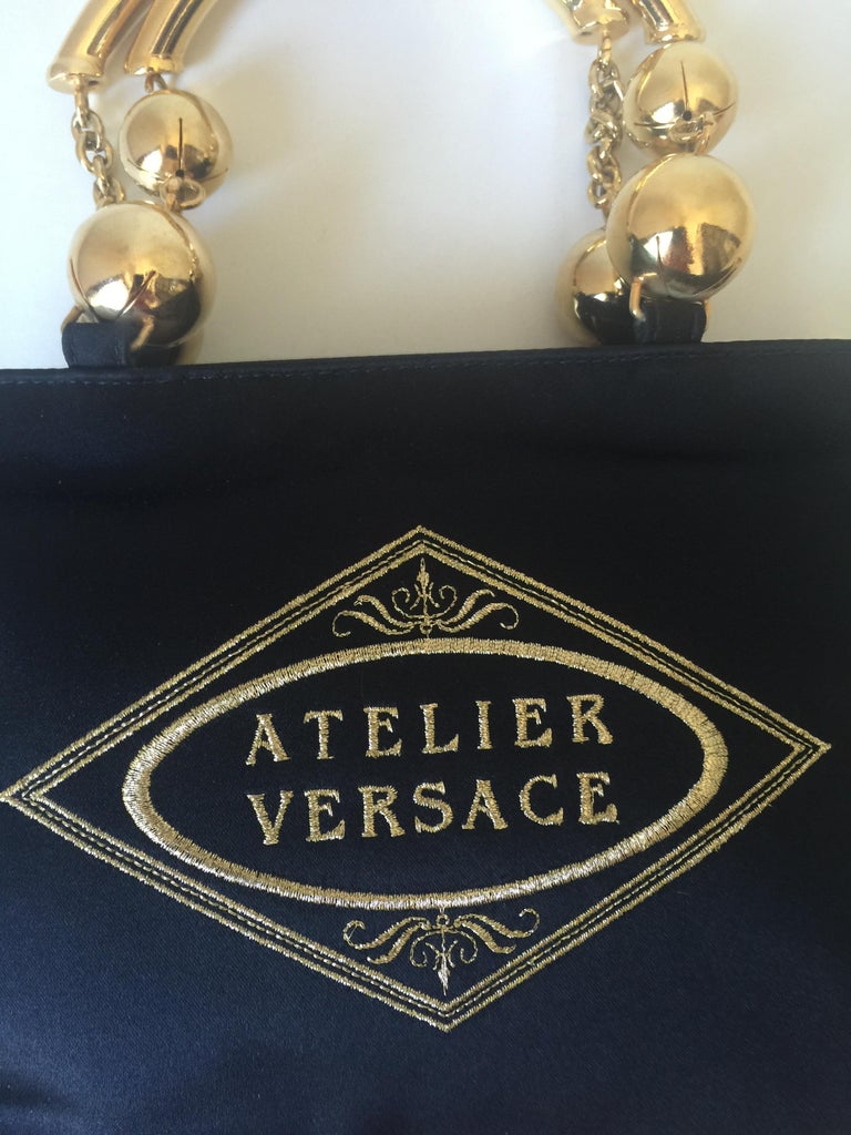 Vintage Gianni Versace Satin Evening bag at 1stDibs