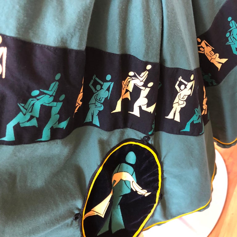 Unique Factory Paris Cotton "Robotic" Circle Skirt For Sale at 1stDibs ...