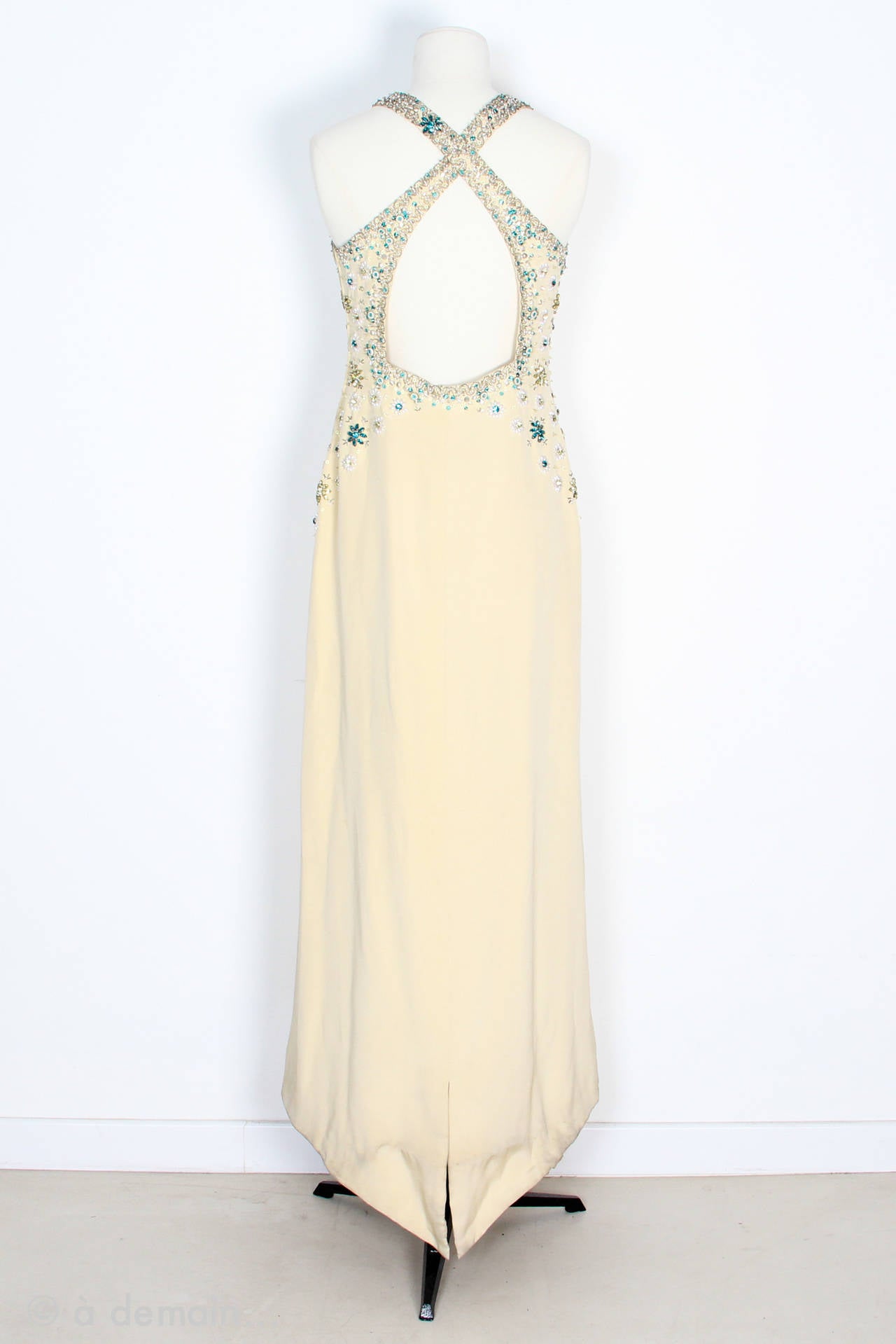 1963 Evening Dress designed by Marie Clouet and embroidered by Lesage ...