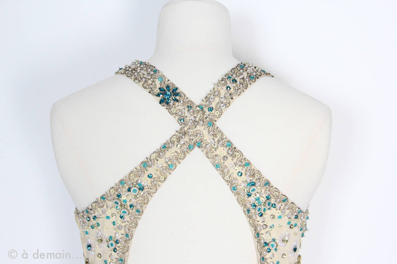 1963 Evening Dress designed by Marie Clouet and embroidered by Lesage ...
