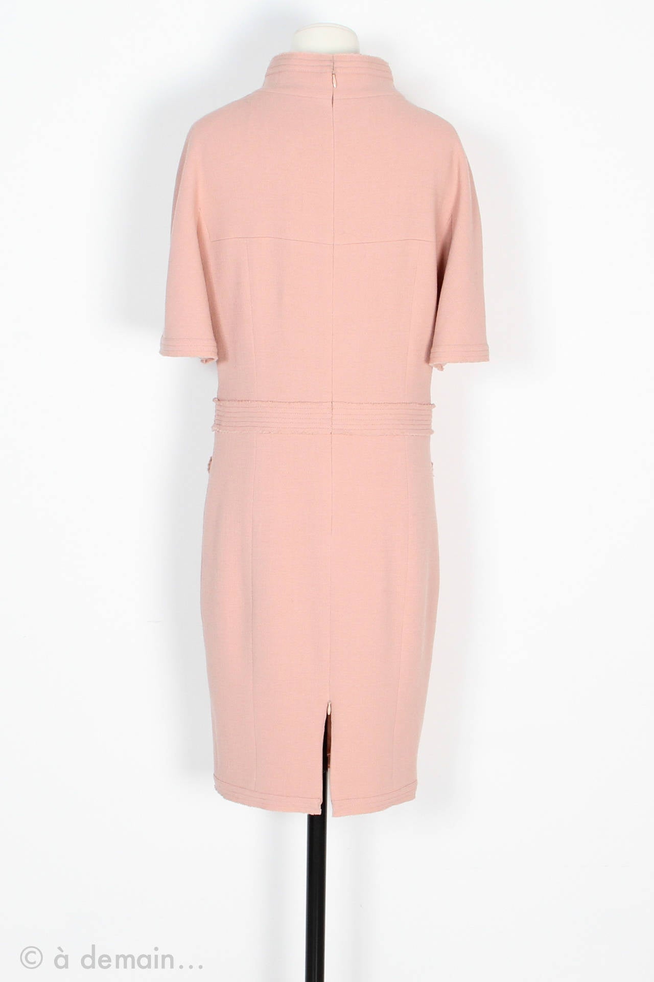 Pink Chanel Dress French size 42, made in France at 1stDibs