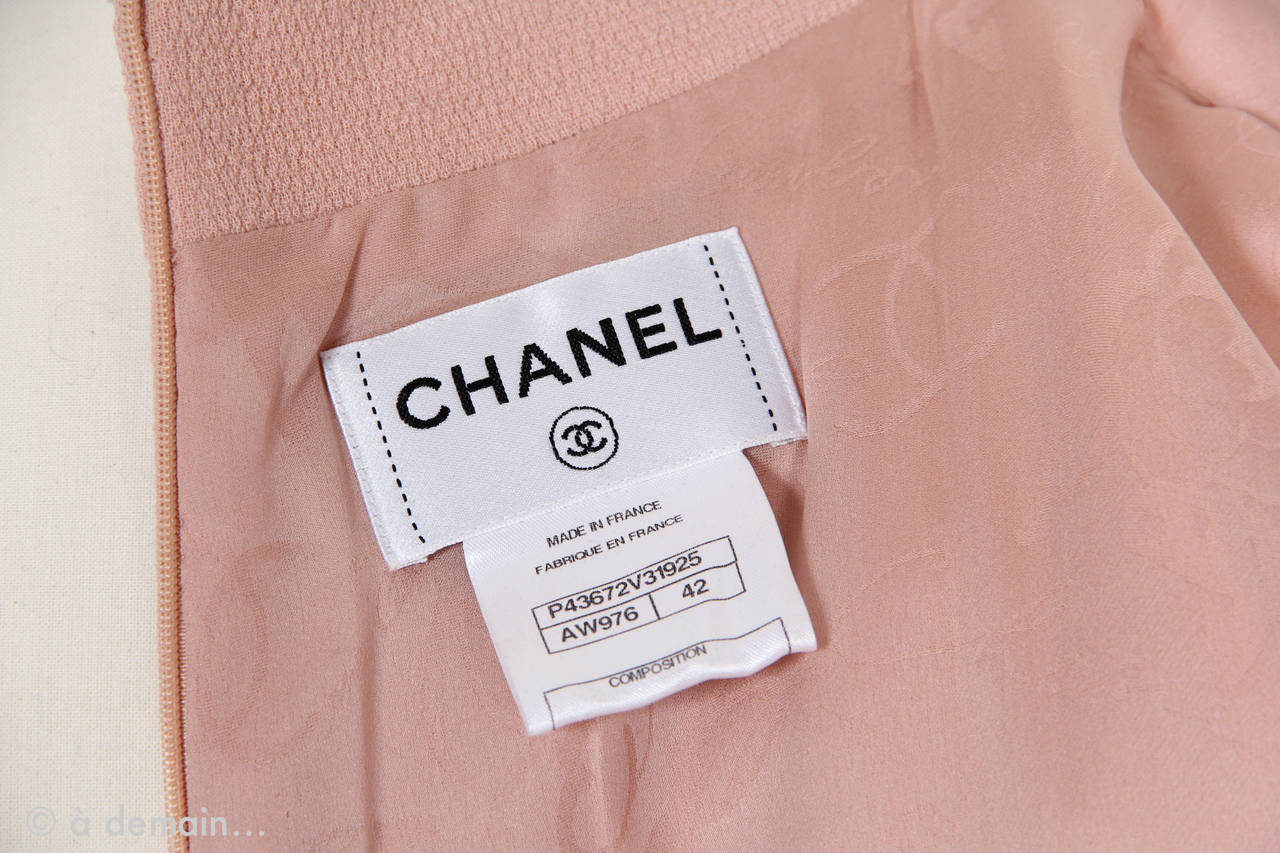 Pink Chanel Dress French size 42, made in France at 1stDibs