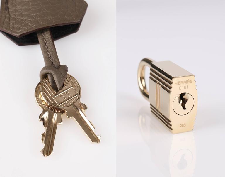 HERMES Club Birkin Ltd Ed 35 Etain Graphite Clemence Leather Gris Fonce ...