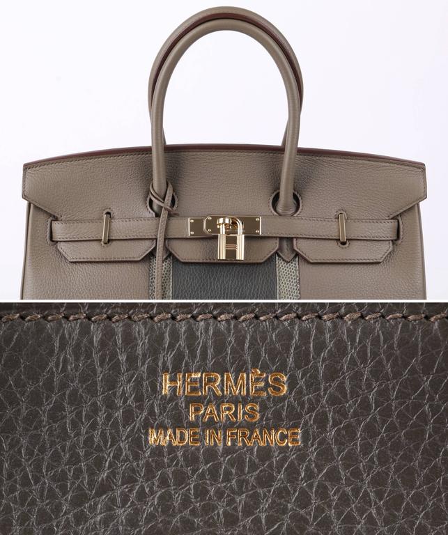 HERMES Club Birkin Ltd Ed 35 Etain Graphite Clemence Leather Gris Fonce ...