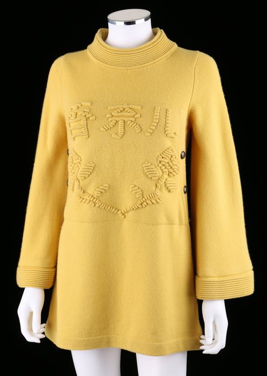 CHANEL PreFall 2010 Shanghai Collection Yellow Cashmere Tunic Knit ...