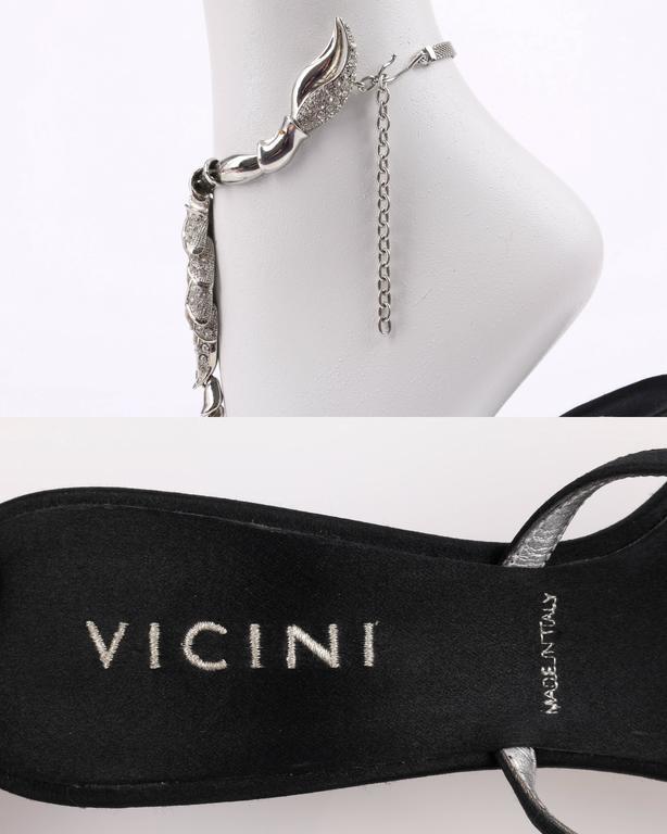 Ltd Ed Vicini GIUSEPPE ZANOTTI 2015 Black Satin Rhinestone Scorpion ...