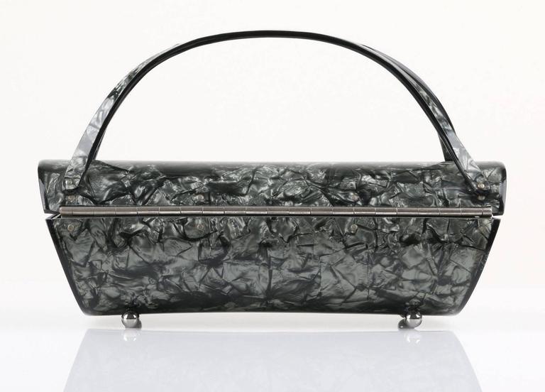 MYLES OF MIAMI 1953 "Shooner" Gunmetal Gray Lucite Lamoplex Cylinder ...