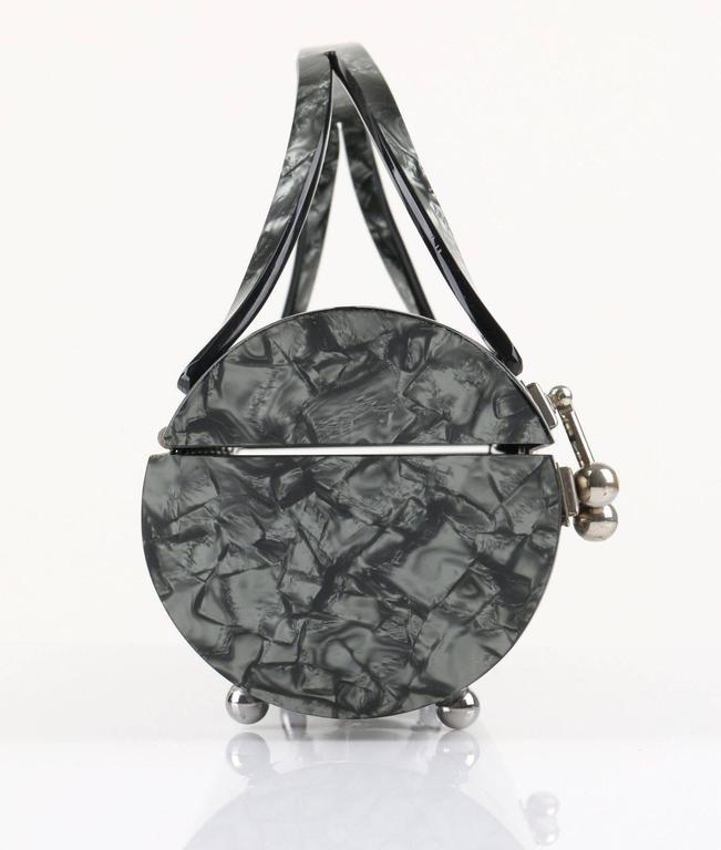 MYLES OF MIAMI 1953 "Shooner" Gunmetal Gray Lucite Lamoplex Cylinder ...