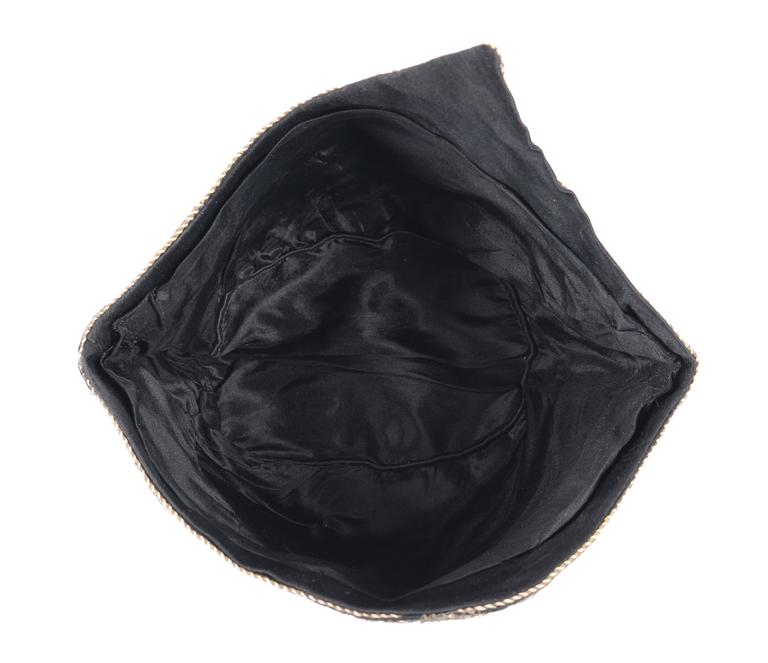 COUTURE c.1920s Metallic Gold Embroidered Sequin Silk Flapper Cloche ...