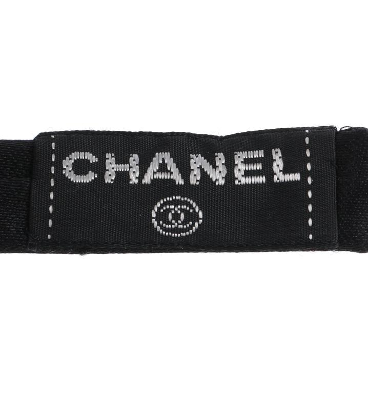 CHANEL Fall 2006 Black Large Classic Bow Satin Silk Headband Headpiece ...