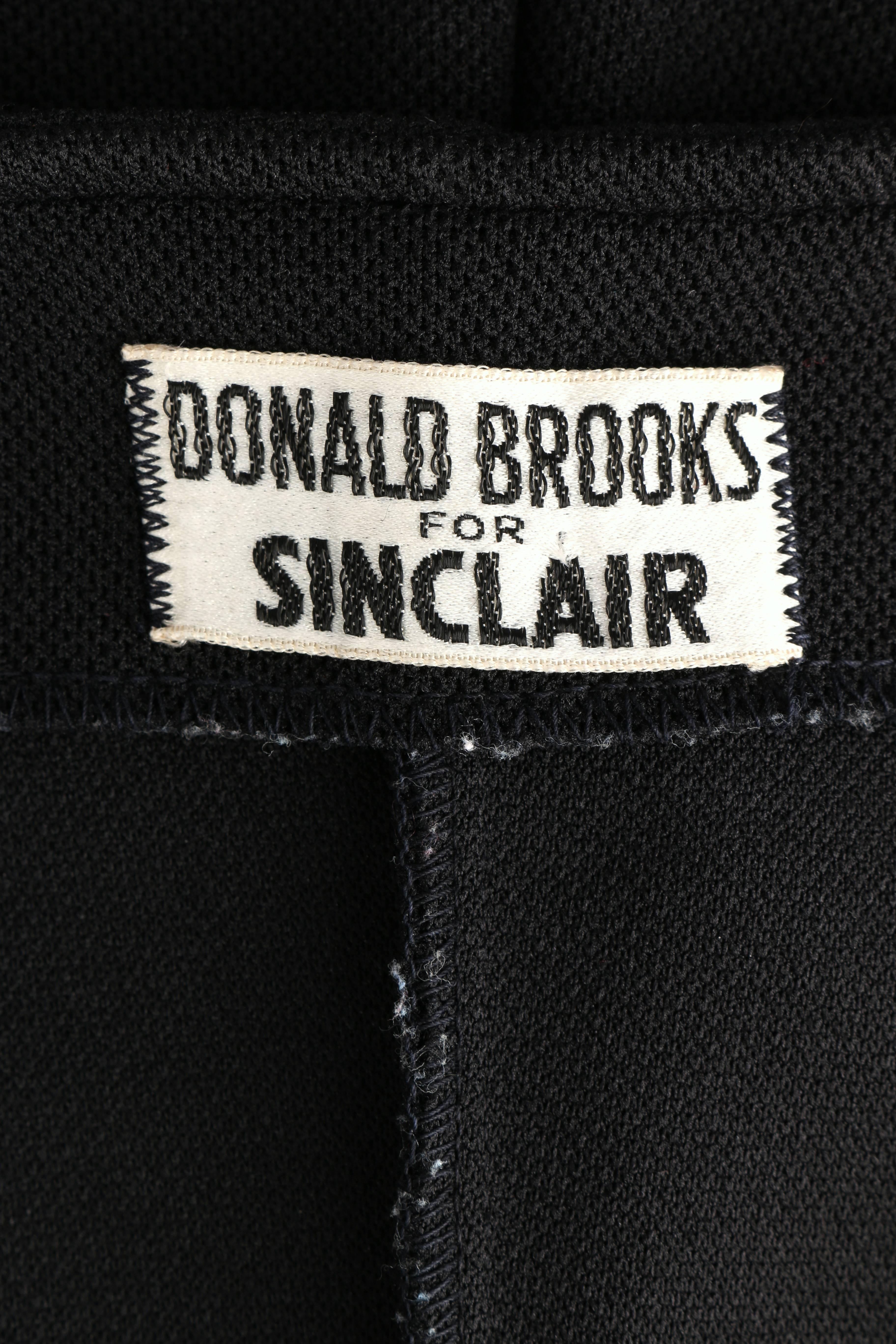 DONALD BROOKS For Sinclair c.1960's Black Plunging Bathing Suit ...