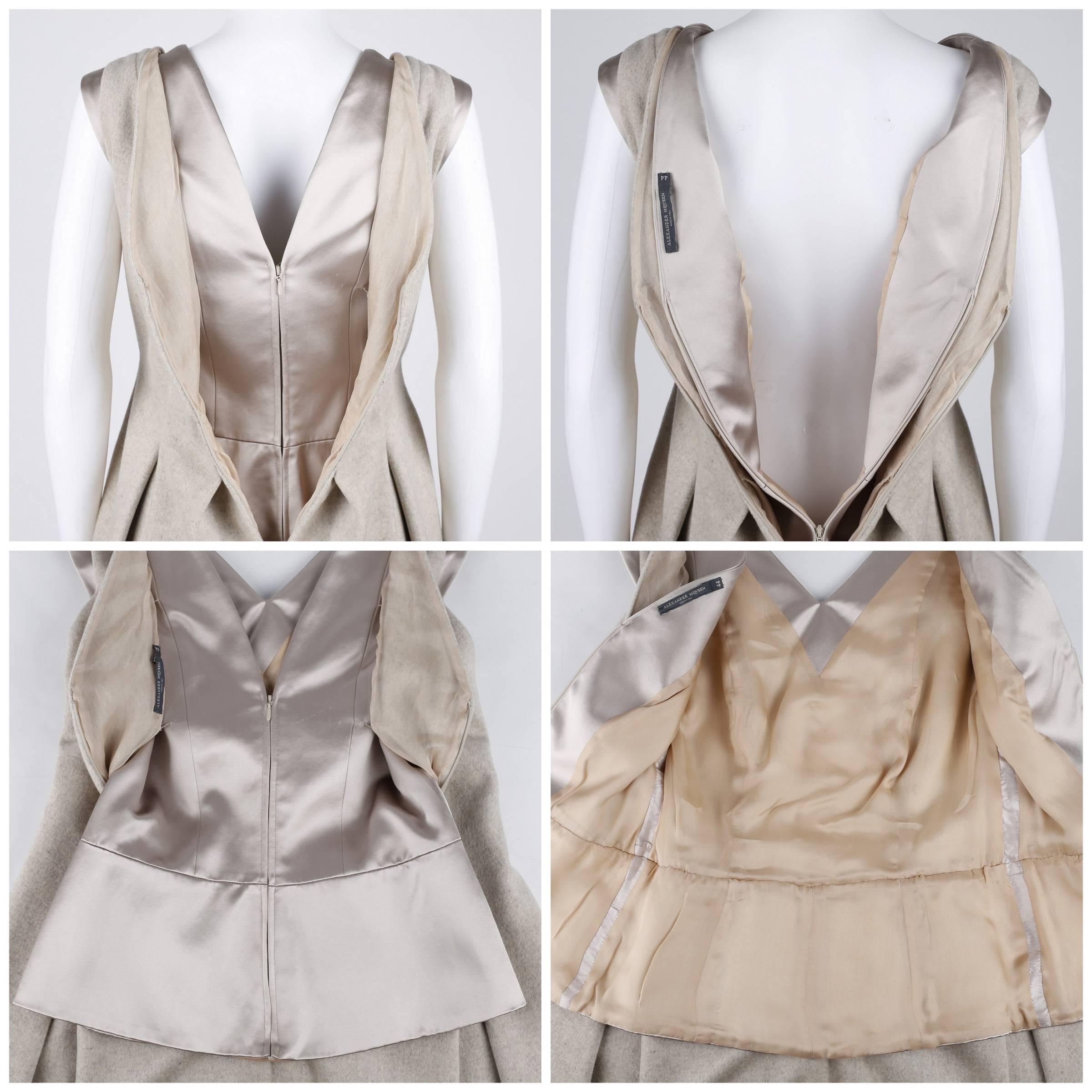 ALEXANDER McQUEEN Fall 2004 "Pantheon As Lecum" Sleeveless Pleated ...