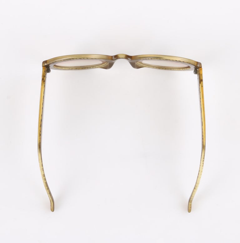 CHRISTIAN DIOR S/S 1992 Translucent Gold Dot Round Optyl Frame ...