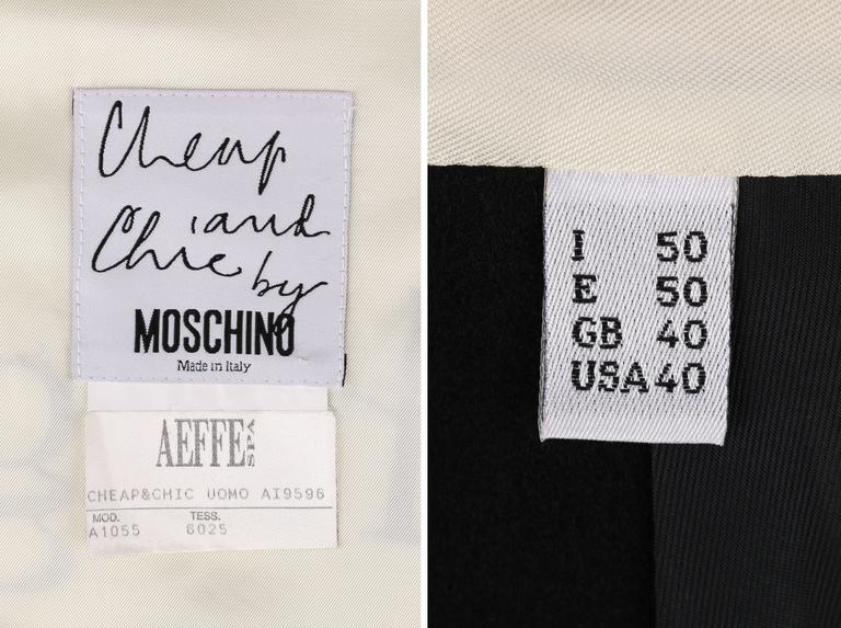 MOSCHINO Cheap And Chic c.1990's Black Ivory "Hug Me" Hands Vest ...