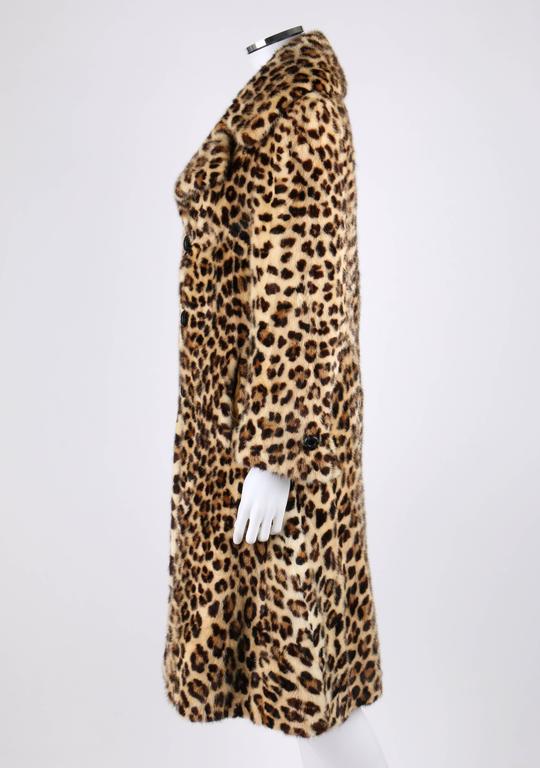 FURS BY WILIBEL Genuine Mink With Leopard Animal Print Princess Coat ...