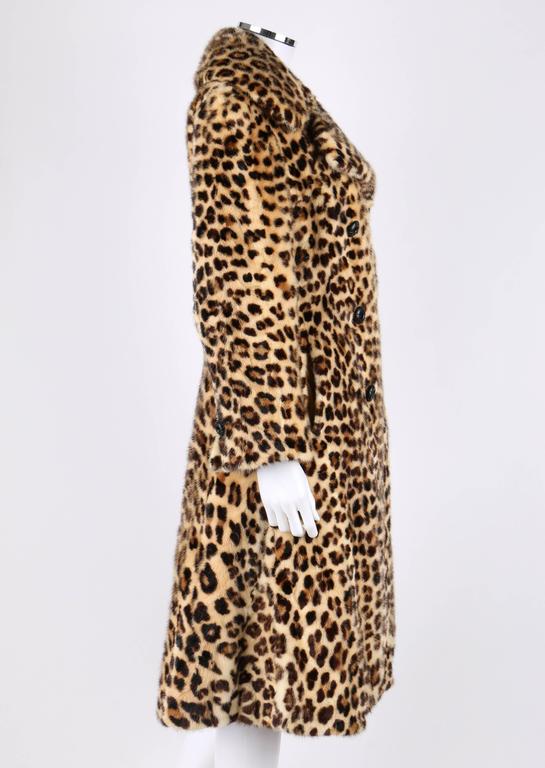 FURS BY WILIBEL Genuine Mink With Leopard Animal Print Princess Coat ...