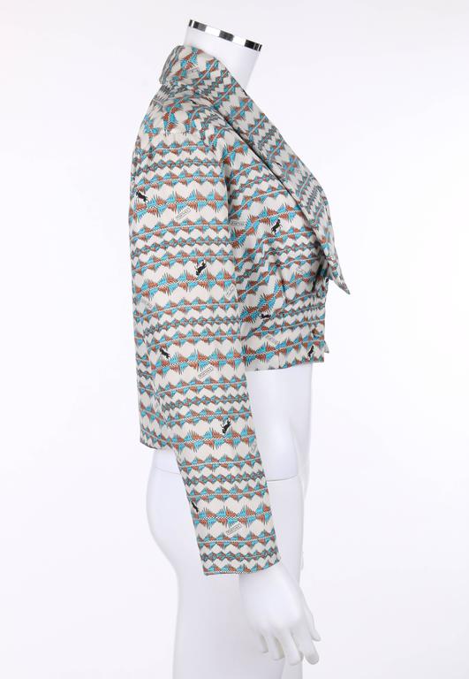 EMILIO PUCCI S/S 1957 "Palio" Silk Multicolor "Montone" Signature Print ...