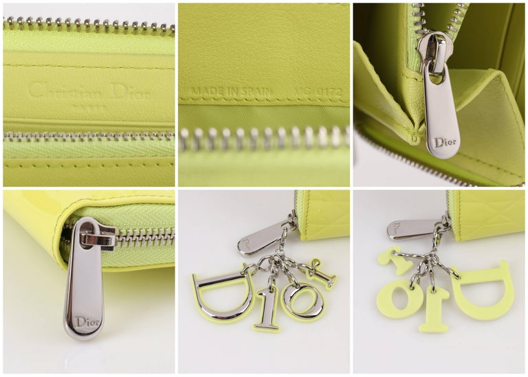 DIOR S/S 2012 "Tutti Dior" Neon Yellow Cannage Patent Leather "Voyageur ...
