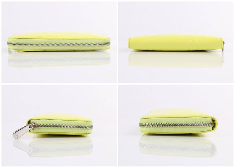 DIOR S/S 2012 "Tutti Dior" Neon Yellow Cannage Patent Leather "Voyageur ...