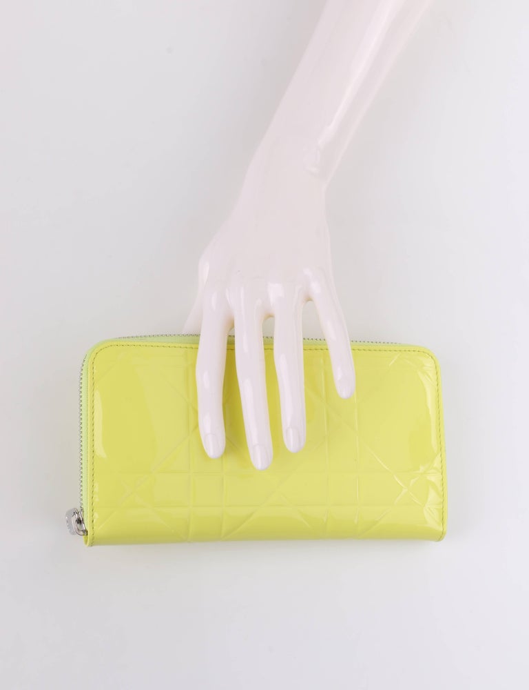 DIOR S/S 2012 "Tutti Dior" Neon Yellow Cannage Patent Leather "Voyageur ...