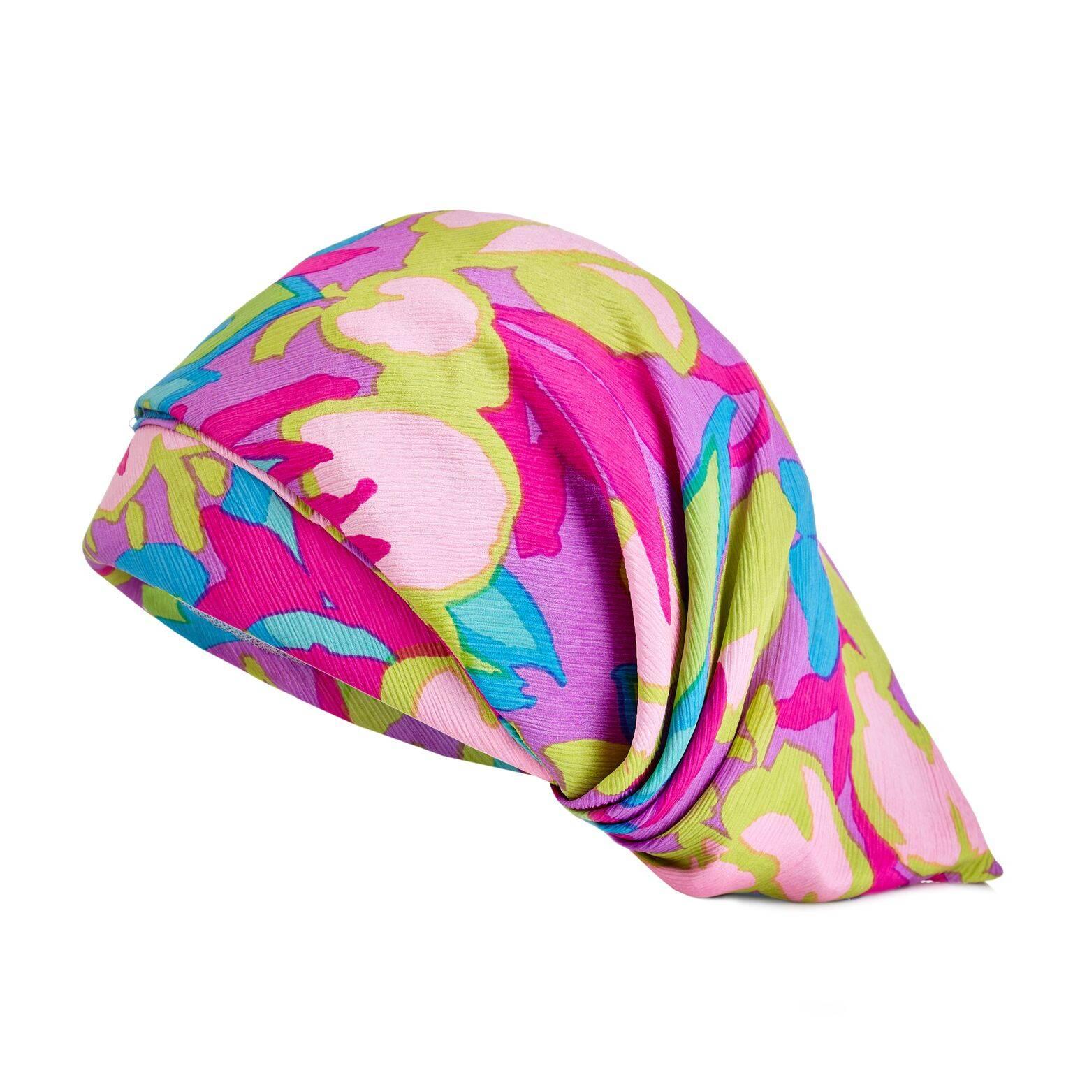 Royal Milliner Simone Mirman 1960s Colourful Crepe Silk Turban Hat at ...