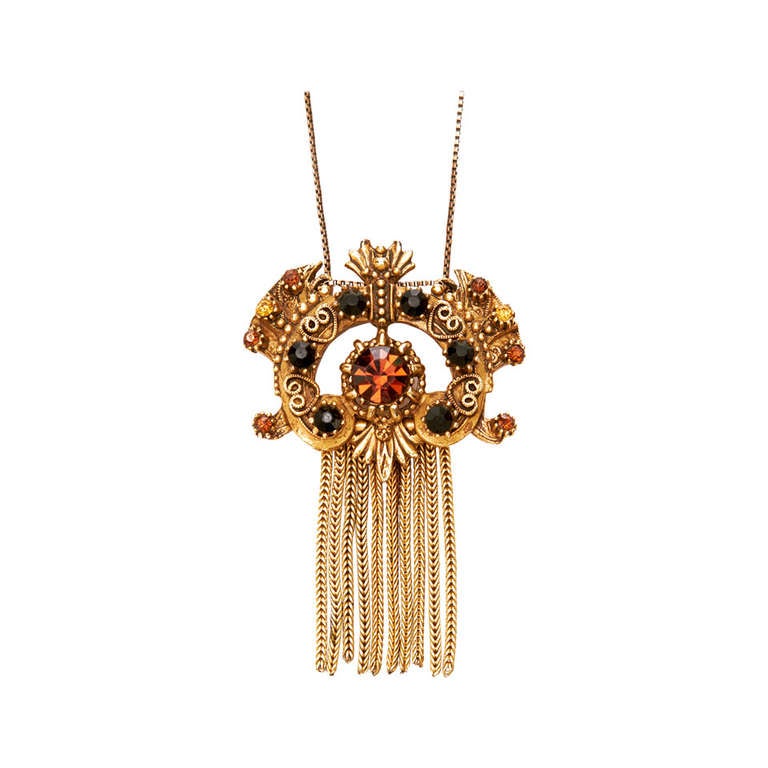 1950s Florenza Pendant Necklace at 1stDibs | florenza necklace