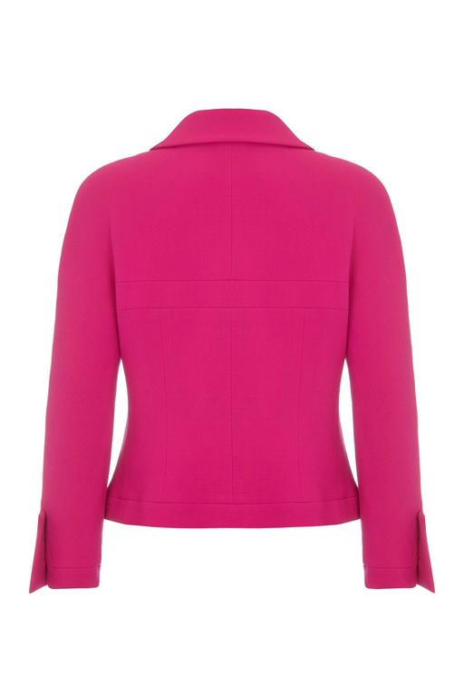 1980s Shocking Pink Wool Chanel Jacket at 1stDibs
