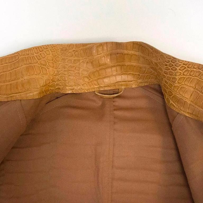 Gucci tan crocodile coat For Sale at 1stDibs | gucci crocodile jacket ...