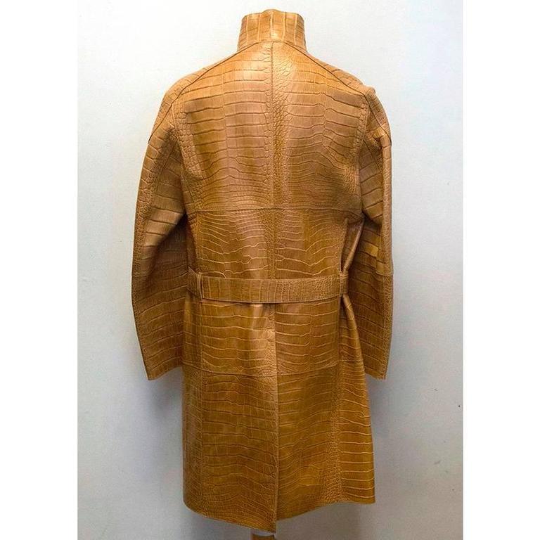 Gucci tan crocodile coat For Sale at 1stDibs | gucci crocodile jacket ...
