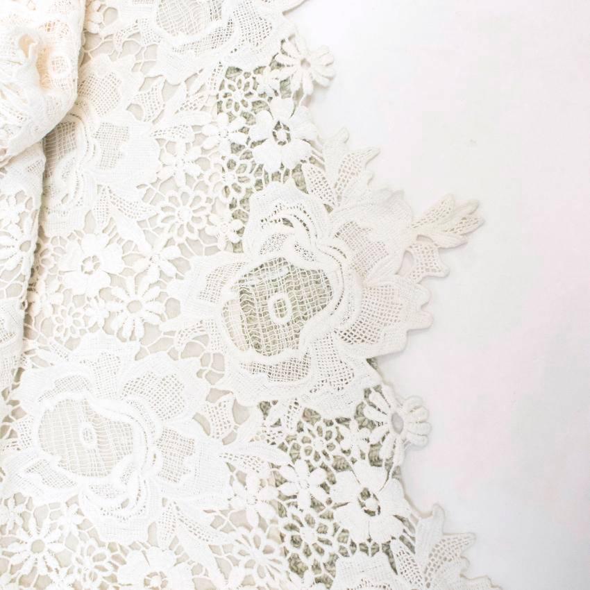 See by Chloe White Crochet Jumper with a Grey Knitted Back For Sale at ...