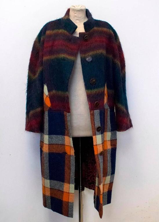 Vivienne Westwood Tarten Hand Woven Coat For Sale at 1stDibs