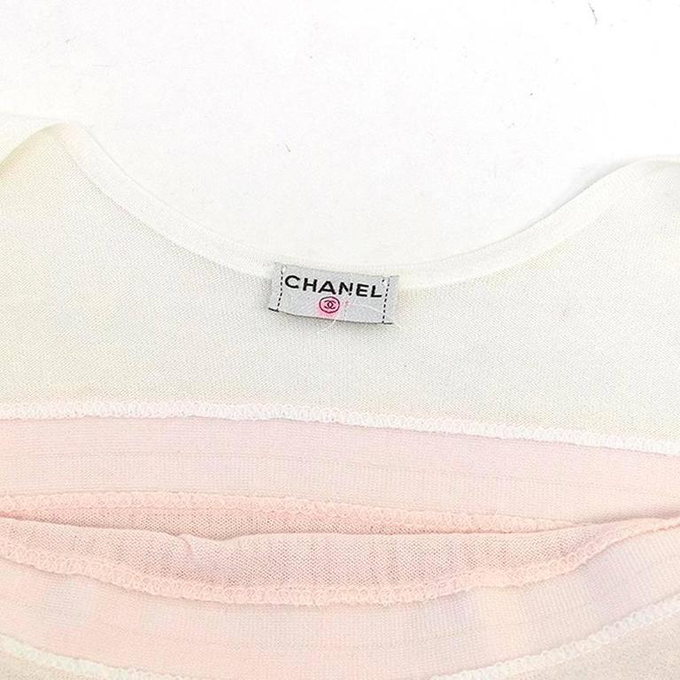 Chanel Pink and White Sleeveless Dress at 1stDibs