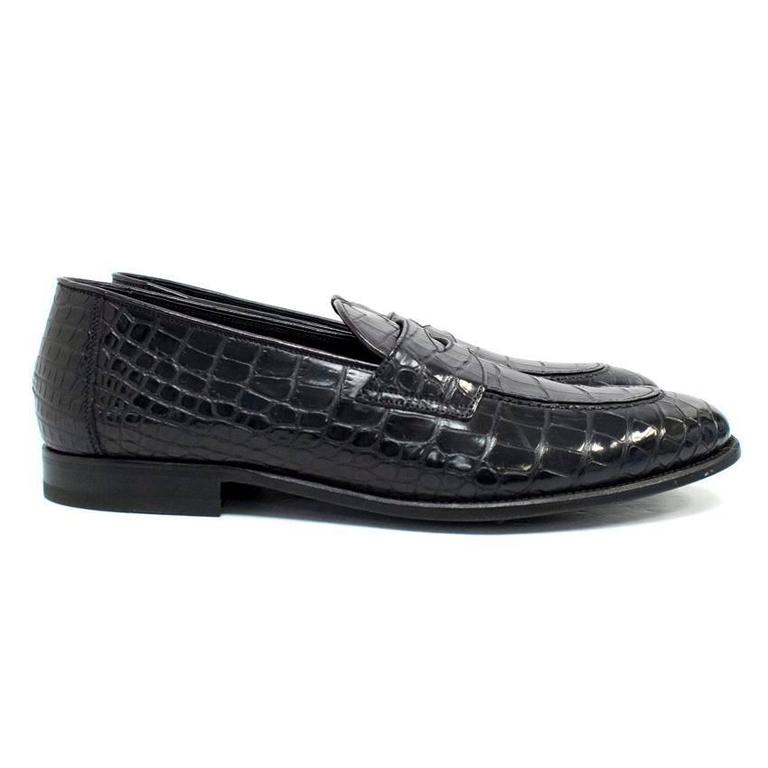 Tom Ford Men's Black Crocodile Leather Loafers For Sale at 1stDibs ...