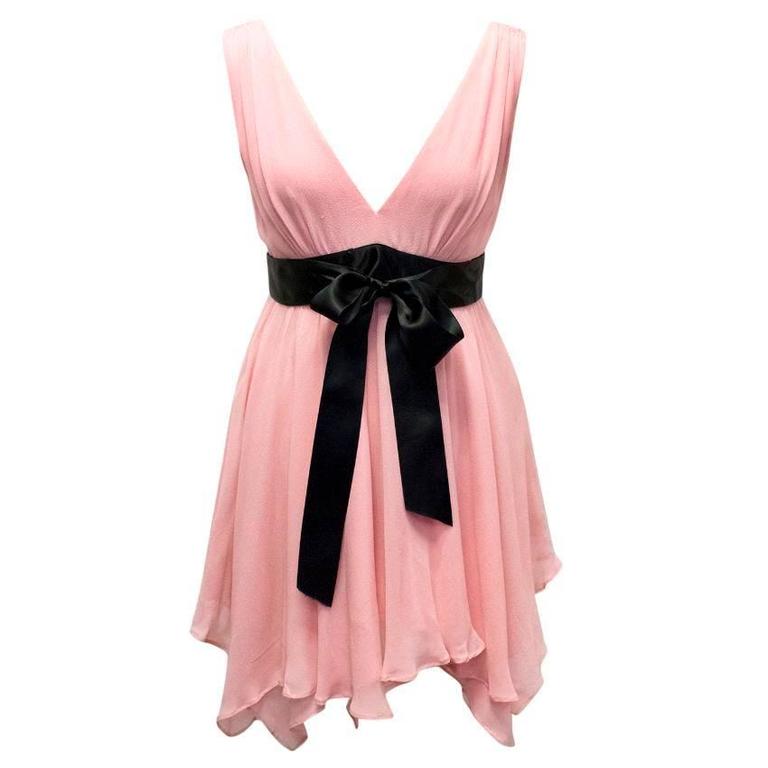Michael Kors Pink Ribbon Mini Dress For Sale at 1stDibs