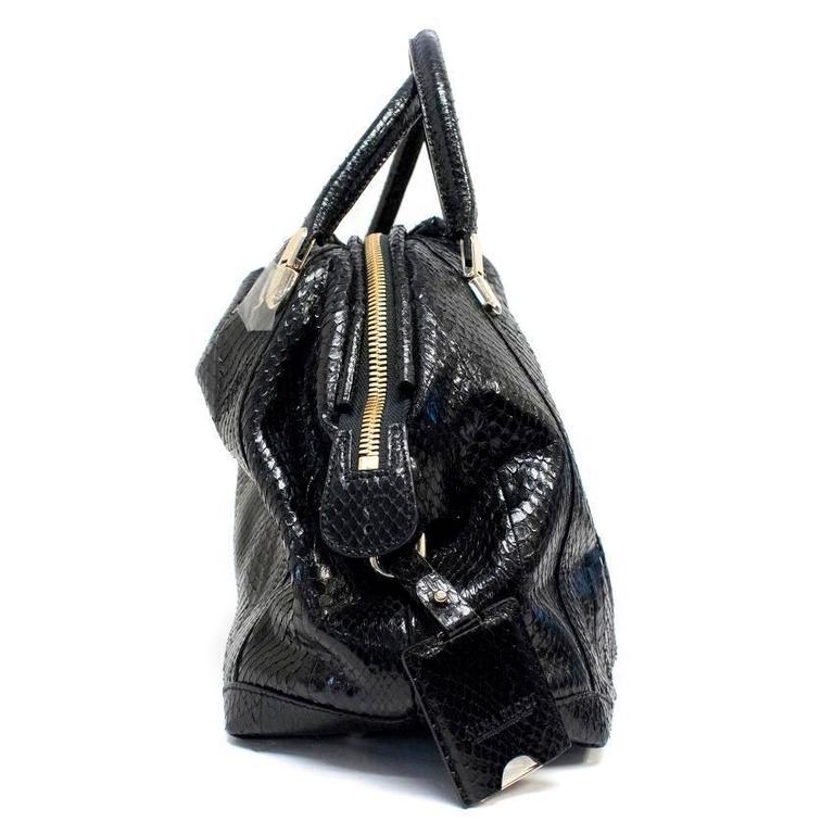 Nina Ricci Black Python Handbag For Sale at 1stDibs