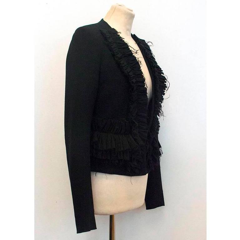 Givenchy Black Ruffle Jacket For Sale at 1stDibs