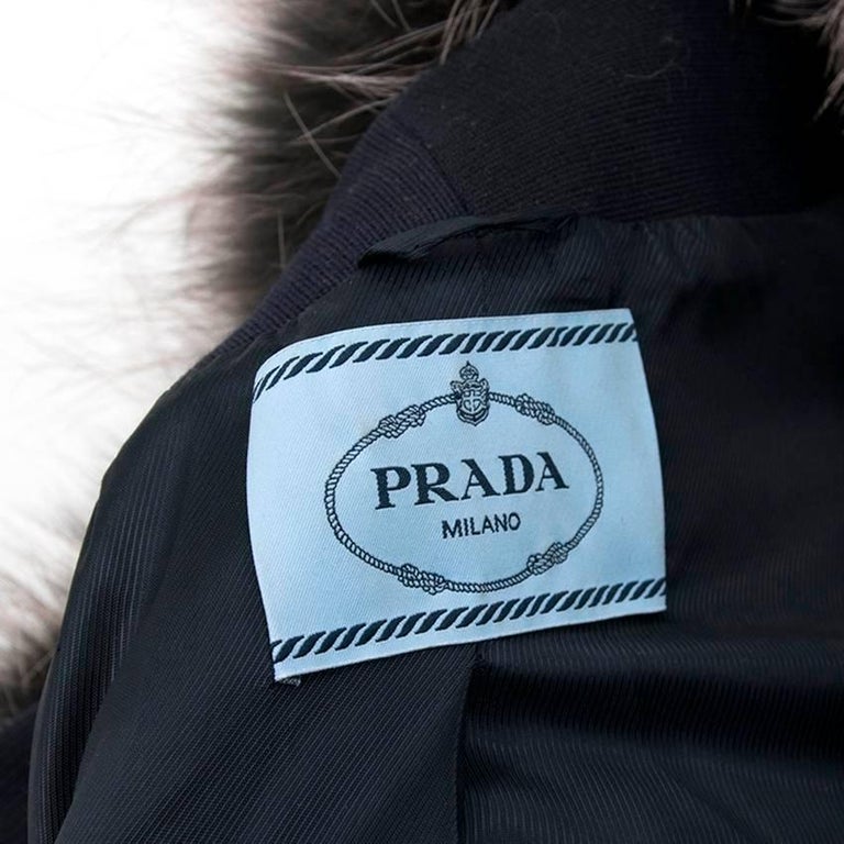 Prada Wool Coat With Fox Fur Collar For Sale at 1stDibs | wool coat ...