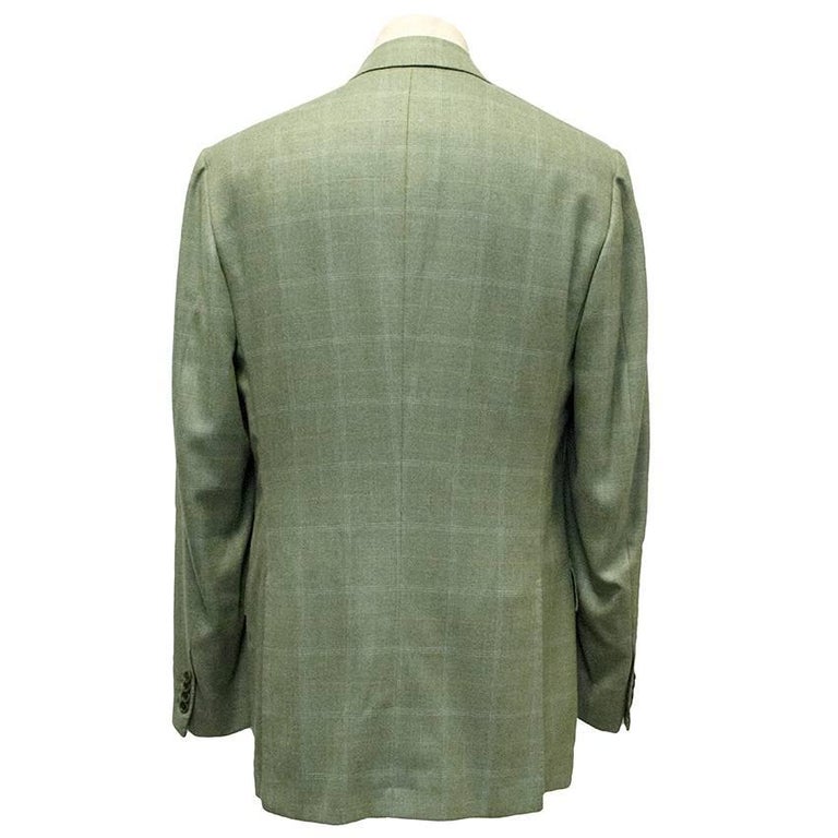 Kiton Green Cashmere Check Blazer For Sale at 1stDibs | green check blazer