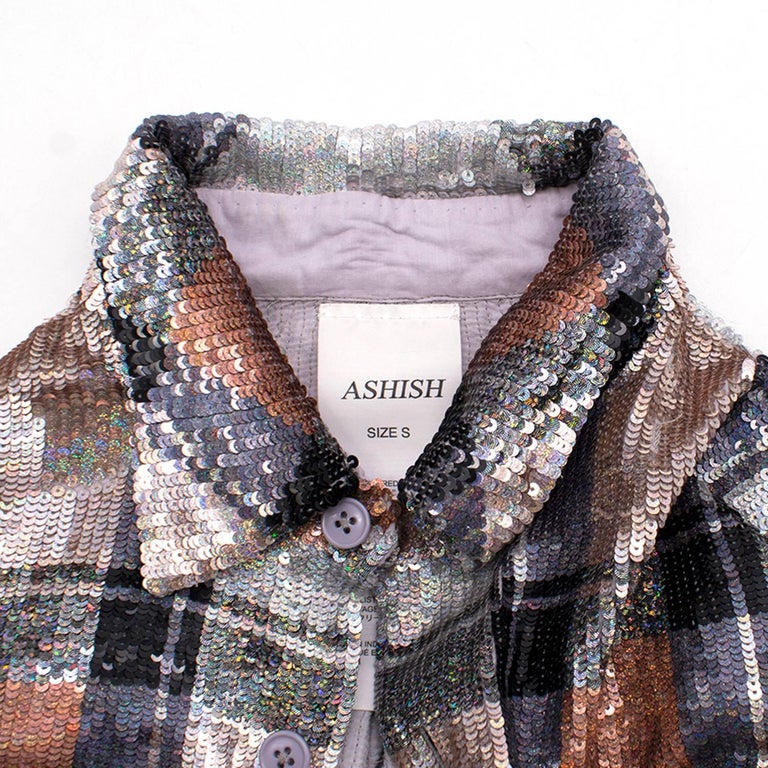 Ashish Checked Sequin-Embellished Shirt, S/S 2018 at 1stDibs | sequin ...