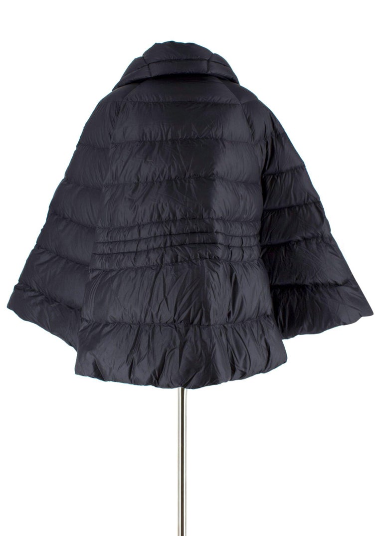 Moncler Black Puffer Cape Coat US 4 at 1stDibs | moncler puffer cape ...