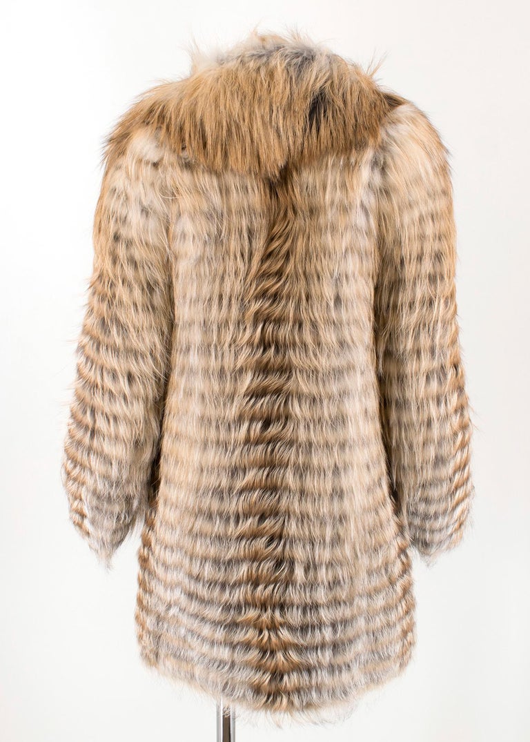 Celine Fox Fur Coat Size 6 For Sale at 1stDibs | celine fur coat ...