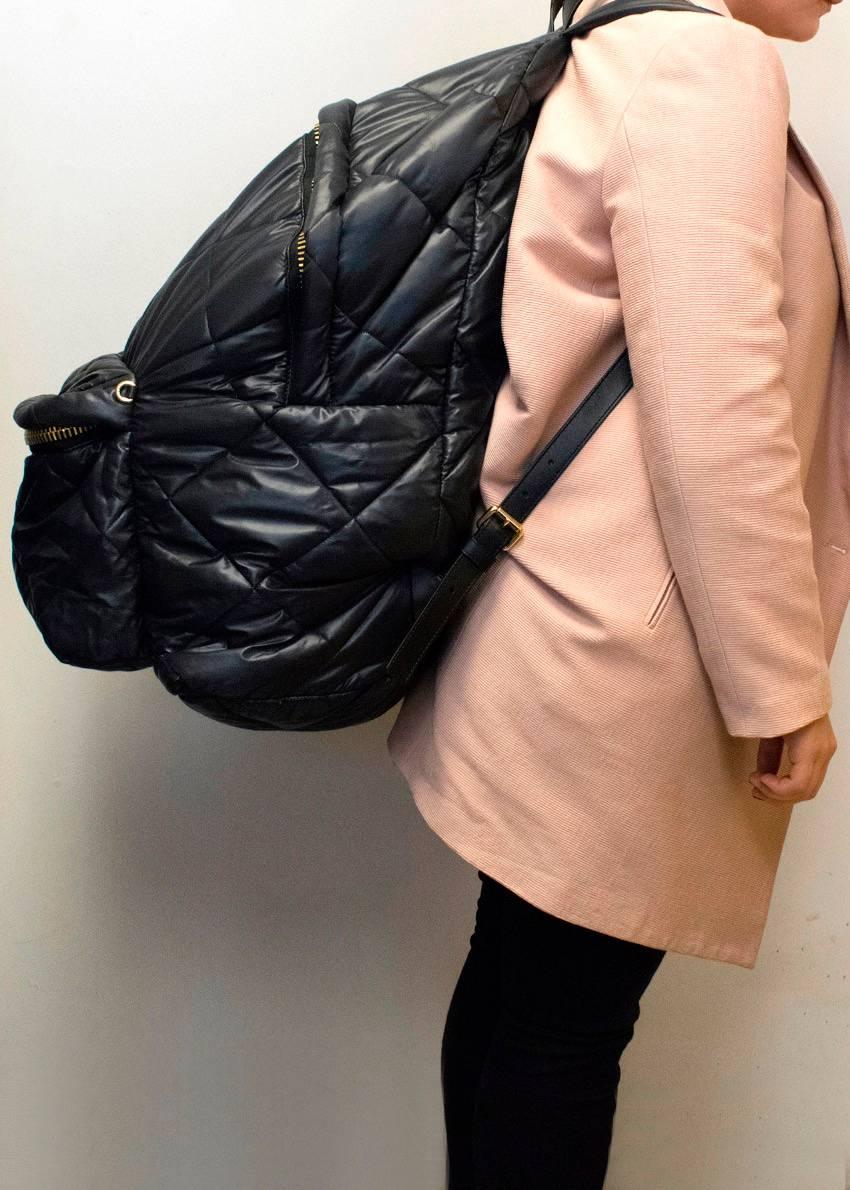 Moschino Black Oversized Quilted Backpack For Sale at 1stDibs ...