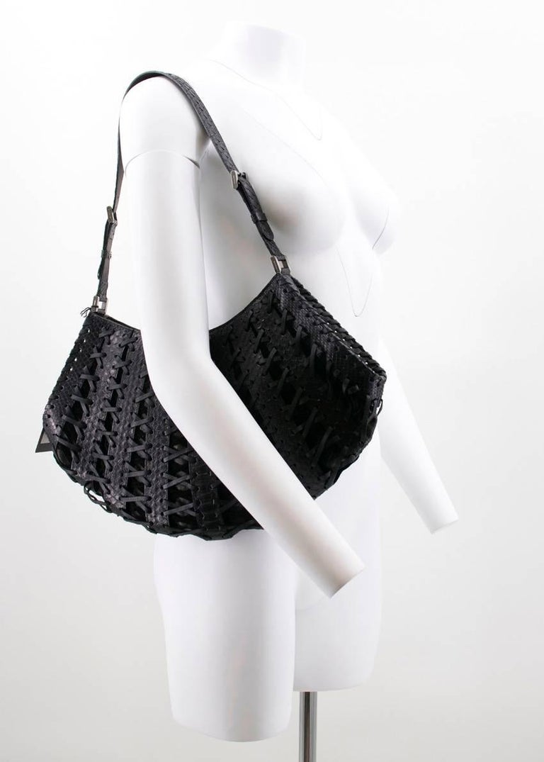 Balmain Black Leather Fan Bag For Sale at 1stDibs