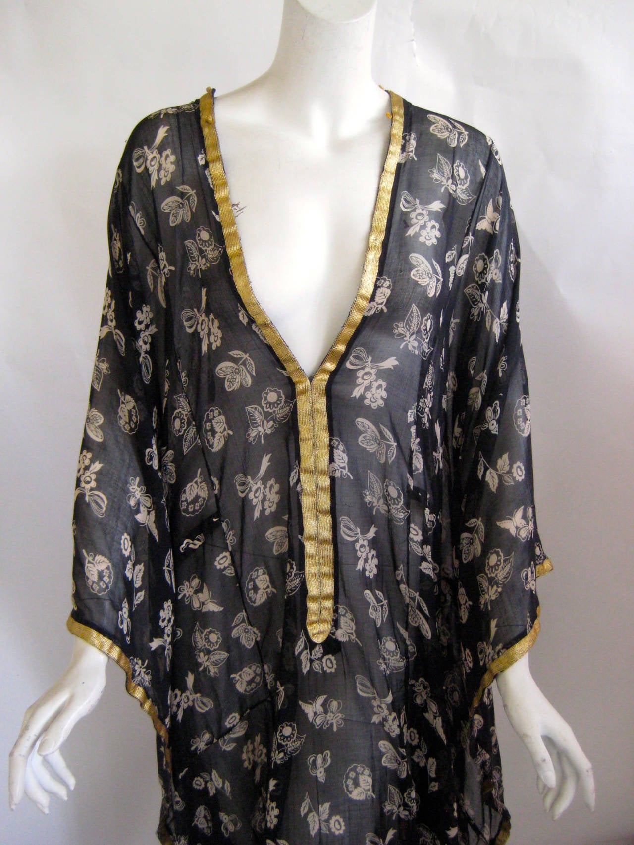 Early 20th Century Middle Eastern Caftan Trimmed In Cloth Of Gold at ...